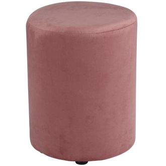 Arti Casa Pouf Round Velvet - Samt Hocker 28 x 36 cm - Fu&szlig;hocker oder Sessel Schlafzimmer - M&ouml;bel f&uuml;r Schminktisch - Kompakter Stuhl Klein - Hocker Schminktisch