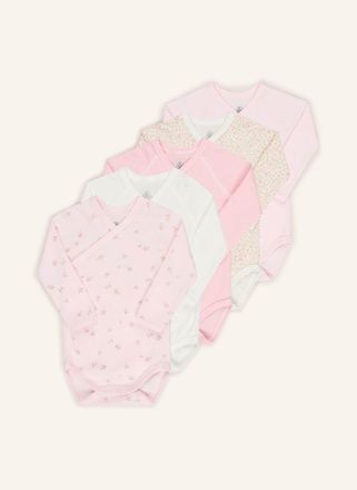 Petit Bateau Petit Bateau 5er-Pack Wickelbodies rosa