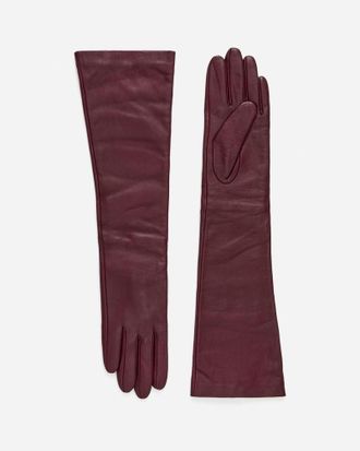 Arket Gef&uuml;tterter Lederhandschuh -Rot