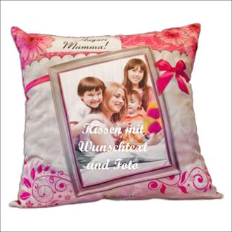 Indigos UG Foto-Kissen mit eigenem Foto individuell Bedruckt - Fr&uuml;hling - selbst gestalten - 38x38 cm - bunt - mit Kissenf&uuml;llung - personalisierte Geschenkidee -