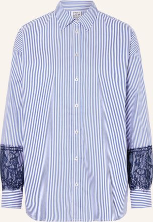Emily van den Bergh Emily Van Den Bergh Oversize-Hemdbluse Mit Spitze blau