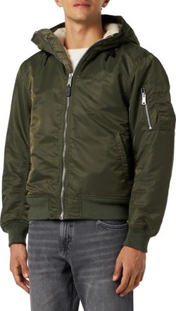 Schott NYC Herren B19RS Jacke, Army Khaki, XL