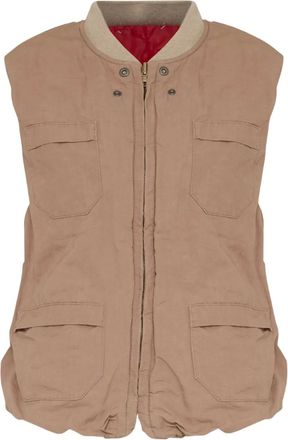 Maison Margiela veston en lin mélangé - Marron