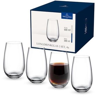 Villeroy & Boch Entr&eacute;e ensemble de 4 gobelets, 620 ml, cristallin, transparent
