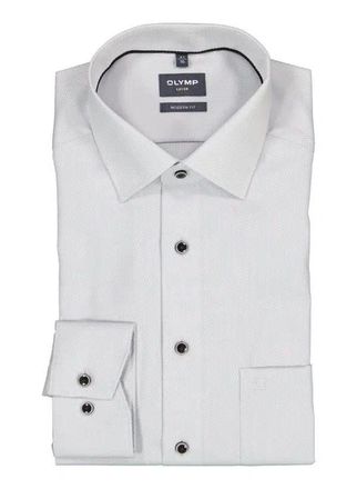Olymp Herren Hemden grau Baumwolle