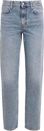 Toteme Blue Organic Denim Straight Low-Rise Jeans Size 28/71