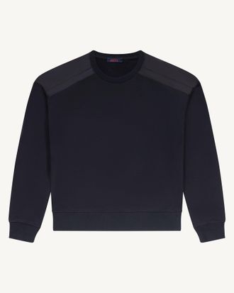 Jott Sweat col rond mix mati&egrave;re Noir Ariane - Taille S