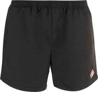 Casablanca Homme, Maillots de bain, Noir, Taille: XL Logo-patch Swim Shorts