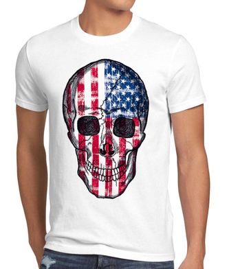 style3 USA Amerika Jack Union Herren T-Shirt Flagge Flag, Gr&ouml;&szlig;e:L, Farbe:Wei&szlig;