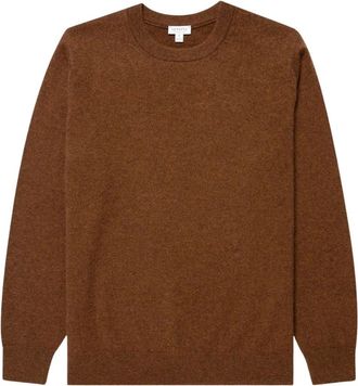 Sunspel Pull col rond en cachemire - Homme - Pulls - Brun - Taille: XL