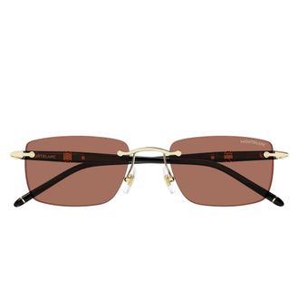 Montblanc Montblanc - Mb0344S Lunettes de soleil - unisex - Accessoires - Jaune - Taille: 54 MM