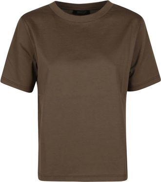 Aragona Femme, Tops, Brun, Taille: 40 FR T-Shirt Col Rond