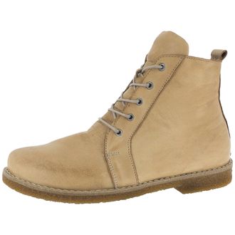 Andrea Conti Damen Stiefelette Leder Schn&uuml;rboot Krepp Laufsohle 0348718, Gr&ouml;&szlig;e:40 EU, Farbe:Beige