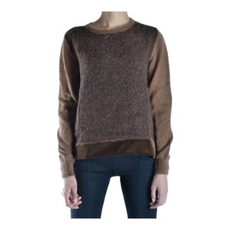Alberta Ferretti Strickwaren mit Rundhalsausschnitt - - Knitwear - Damen - Braun - S