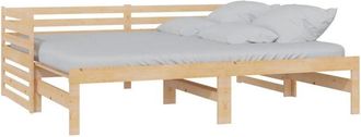 vidaXL Lit coulissant Bois de pin massif 2x(90x200) cm Vidaxl