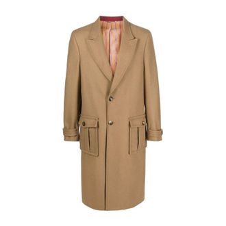 Etro Homme, Manteaux, Beige, Taille: L Manteau en Laine et Cachemire