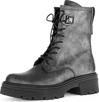 Gabor Damen Combat Boots, Frauen Stiefeletten,Best Fitting,uebergangsstiefel,schn&uuml;rstiefel,Winterstiefel,warm,Bootee,Grey/schwarz,40 EU / 6.5 UK