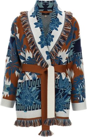 Alanui Femme, Pulls, Multicolore, Taille: 40 FR Icon Jacquard Cardigan