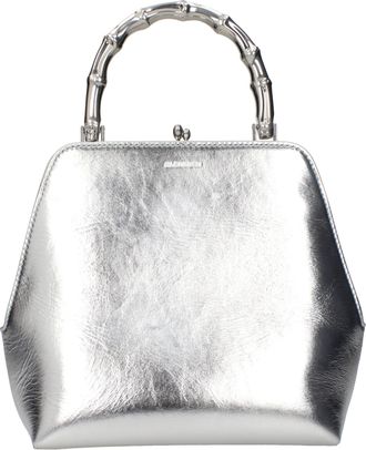 Jil Sander Goji Sac &Agrave; Main Femme Argent Cuir