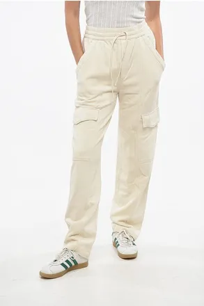 Isabel Marant ETOILE Fleeced-Cotton PEORANA Cargo Joggers size 42