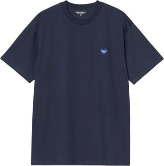 Carhartt Work in Progress Heart II Grafik Baumwoll T-Shirt - - Tops - Herren - Blau - XL