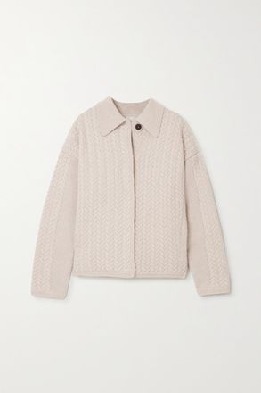 Le Kasha Bilbao Cardigan Aus Kaschmir In Zopfstrick - Neutral
