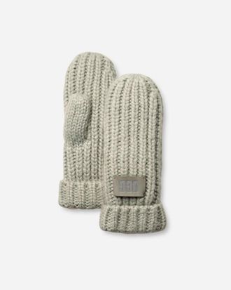 UGG Grobstrickf&auml;ustlinge f&uuml;r Kinder in Grey Mist, Gr&ouml;&szlig;e