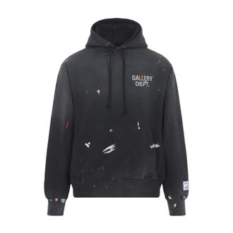 Gallery Dept. Homme, Sweatshirts et sweats &agrave; capuche, Noir, Taille: L GD Paint Logo Sweat &agrave; capuche