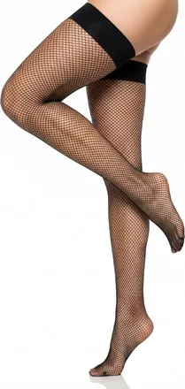 Glamory Halterlose Str&uuml;mpfe Mesh Fine Halterlose Netzstr&uuml;mpfe