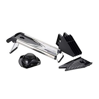 Masterpro Bergner Zwiebel Gemüse, Edelstahl, Schwarz, 12 x 15 x 43,5 cm