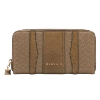 Bulgari Portefeuille long vintage doccasion (bi-pli) - Femme - Pre-owned - Brun - Taille: ONE Size