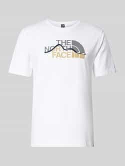 The North Face Regular Fit T-Shirt aus reiner Baumwolle Modell MOUNTAIN LINE