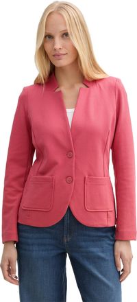 Tom Tailor Damen 1038703 Basic Ottoman Blazer mit Taschen, 11016 - Berry Red, XS