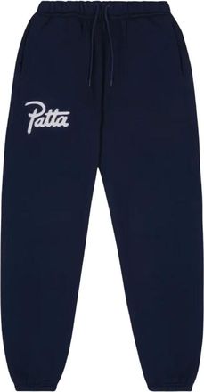 Patta Homme, Pantalons, Bleu, Taille: L Chenille Logo Jogging Pants
