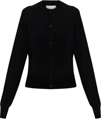 Ami Femme, Pulls, Noir, Taille: 38 FR Wool Cardigan