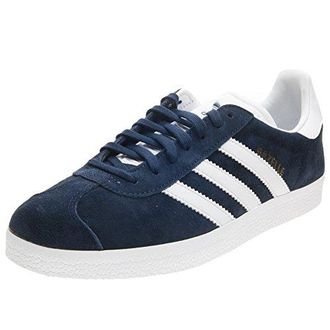adidas Originals adidas Gazelle Baskets Homme, Collegiate Navy White Gold Metallic Bleu, 41 1/3 EU