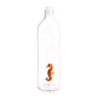Balvi Carafe à Eau en Verre Atlantis Seahorse. Il y a Un Hippocampe en Verre Transparent à lintéri