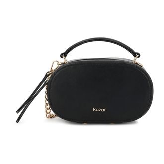 Kazar Ovale Tasche mit Riemen und Henkel - - Bags - Damen - Schwarzk - ONE SIZE