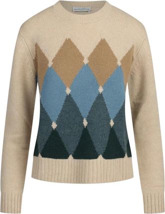 Ballantyne Argyle Rundhals-Pullover - - Knitwear - Damen - Mehrfarbig - L