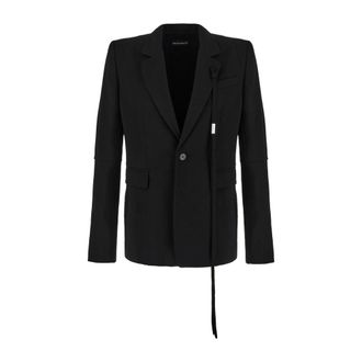 Ann Demeulemeester Homme, Vestes, Noir, Taille: M Veste de costume à manches longues