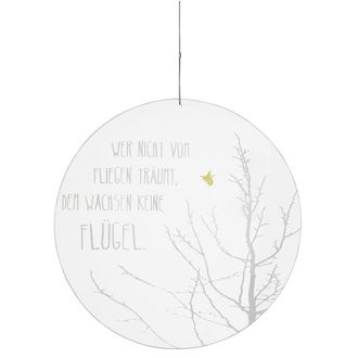 R&auml;der Zuhause Glaspoesie Wer Nicht vom Fliegen... Aufh&auml;nger Schmetterling mit einem Durchmesser von 24cm, 11765
