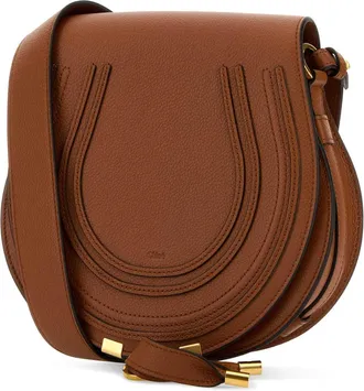 Chlo&eacute; Womens Caramel Leather Marcie Crossbody Bag Tan Borse A Tracolla
