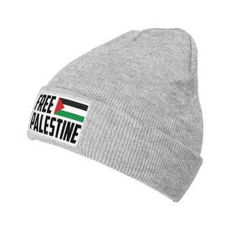 Generic Classique Beanie pour Homme, Palestine Libre! Je Soutiens la Palestine, Doux Chapeau dhiver Tricot&eacute;, Bonnet Hiver Chaud Tricot pour Cyclisme, Femme, S