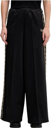 Fred Perry Damen, Hosen, Schwarzk, LGr&ouml;&szlig;e