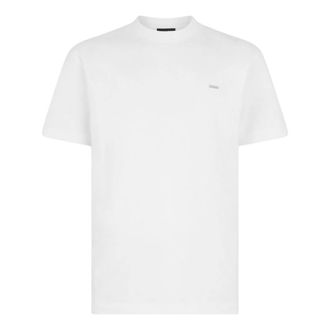 Dsquared2 Homme, Tops, Blanc, Taille: XL T-shirt Cool Fit avec plaque logo