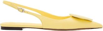 Jacquemus Low Leather Slingbacks With Tapered Toe - Gr. 36 (EU) - in Gelb