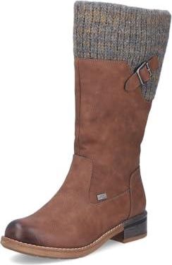 Rieker RiekerTEX 94692 Bottes dhiver pour femme Imperméables, Marron Combi 24, 38 EU