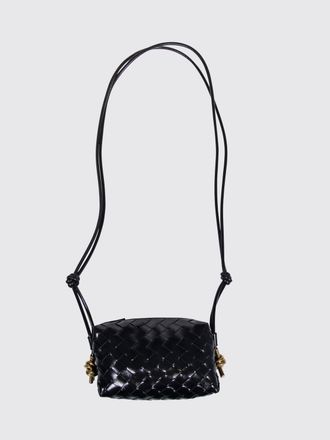 Bottega Veneta Mini sac bandouli&egrave;re Loop en cuir Intrecciato noir