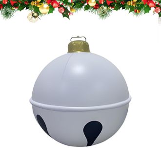 Generico Aufblasbare Weihnachtsdekoration in Kugelform, groß, aus PVC, 60 cm, aufblasbare Weihnachtskugeln - für Veranda, Garten, Outdoor, Winter, Weihnachten