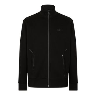 HUGO BOSS Skaz Trainingsjacke f&uuml;r Herren, Durchgehender Rei&szlig;verschluss (Schwarz)